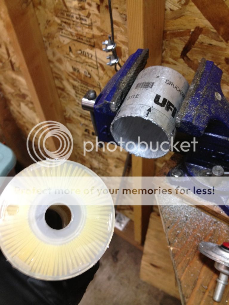 Inside a fuel filter