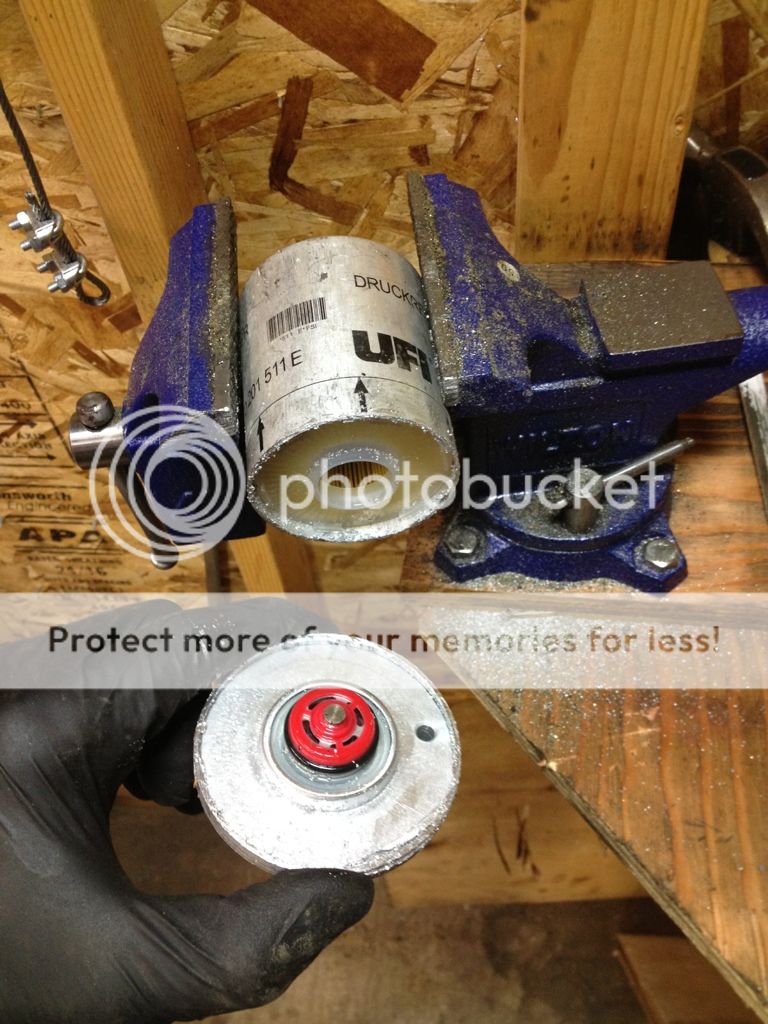 Inside a fuel filter